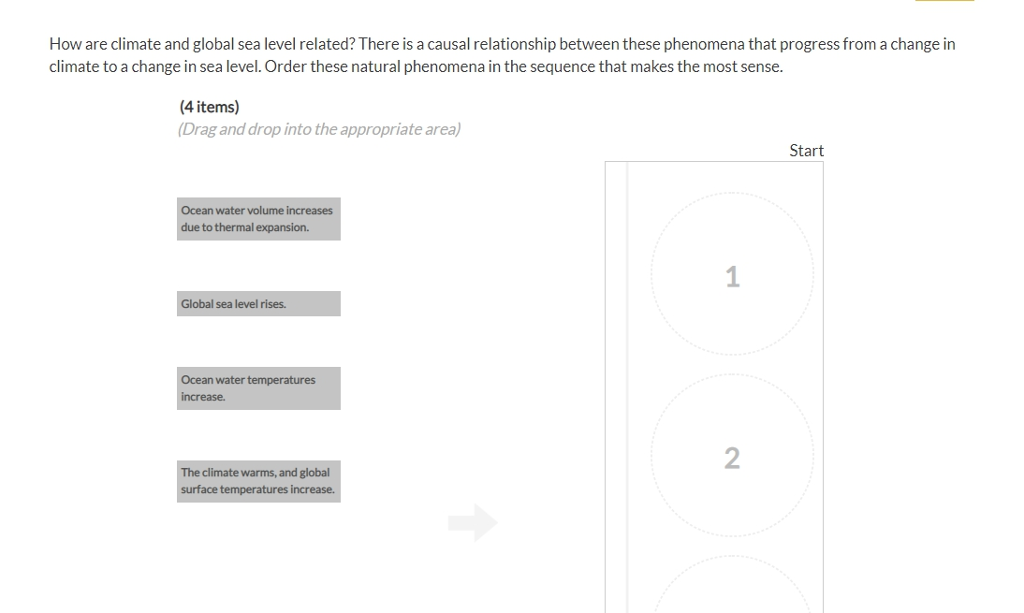 Solved How are climate and global sea level related? There | Chegg.com