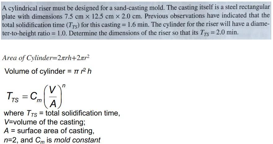 Solved A cylindrical riser must be designed for a | Chegg.com