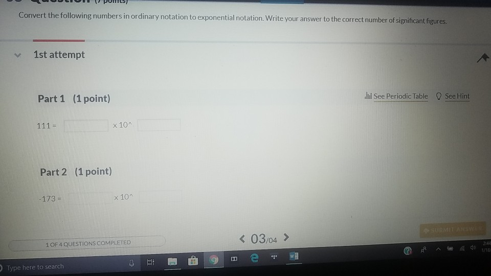 Solved Convert The Following Numbers In Ordinary Notation To Chegg