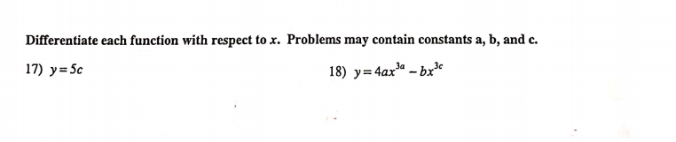 Solved Differentiate each function with respect to x. | Chegg.com