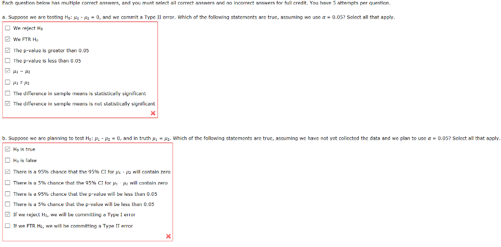 Solved Each question below has multiple correct answers, and | Chegg.com