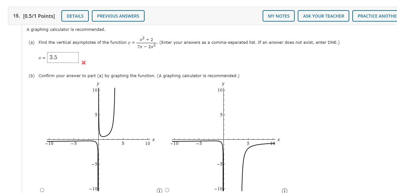 Solved 15. [0.5/1 Points] DETAILS PREVIOUS ANSWERS MY NOTES | Chegg.com