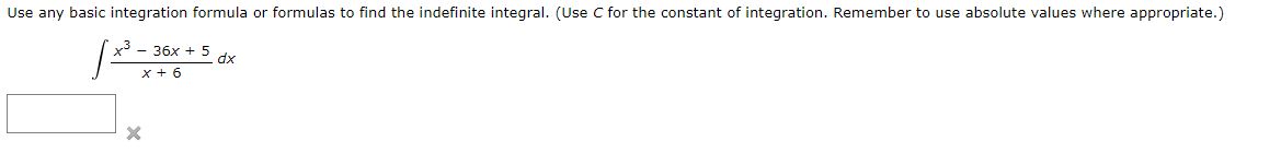 Solved Use any basic integration formula or formulas to find | Chegg.com