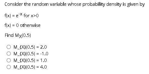Solved Consider the random variable whose probability | Chegg.com