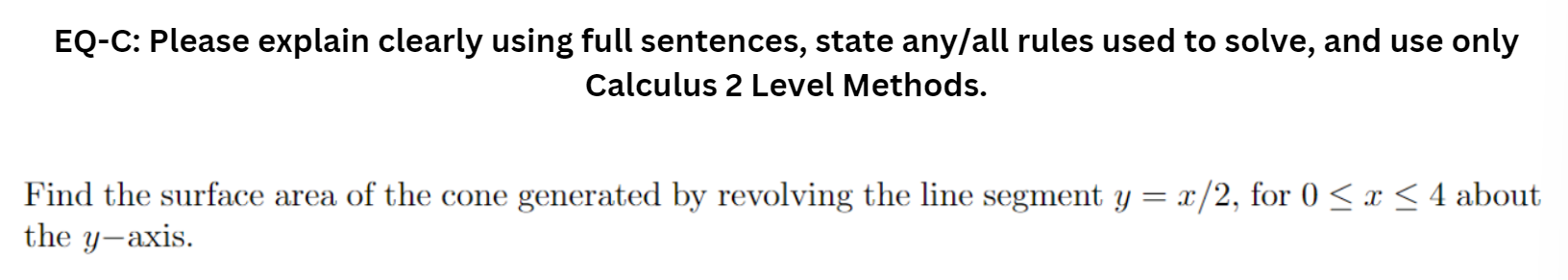 Solved EQ-C: Please explain clearly using full sentences, | Chegg.com