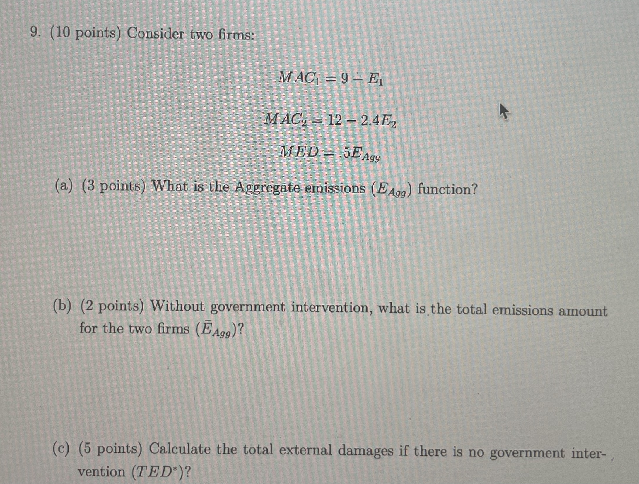 Solved (10 ﻿points) ﻿Consider two | Chegg.com