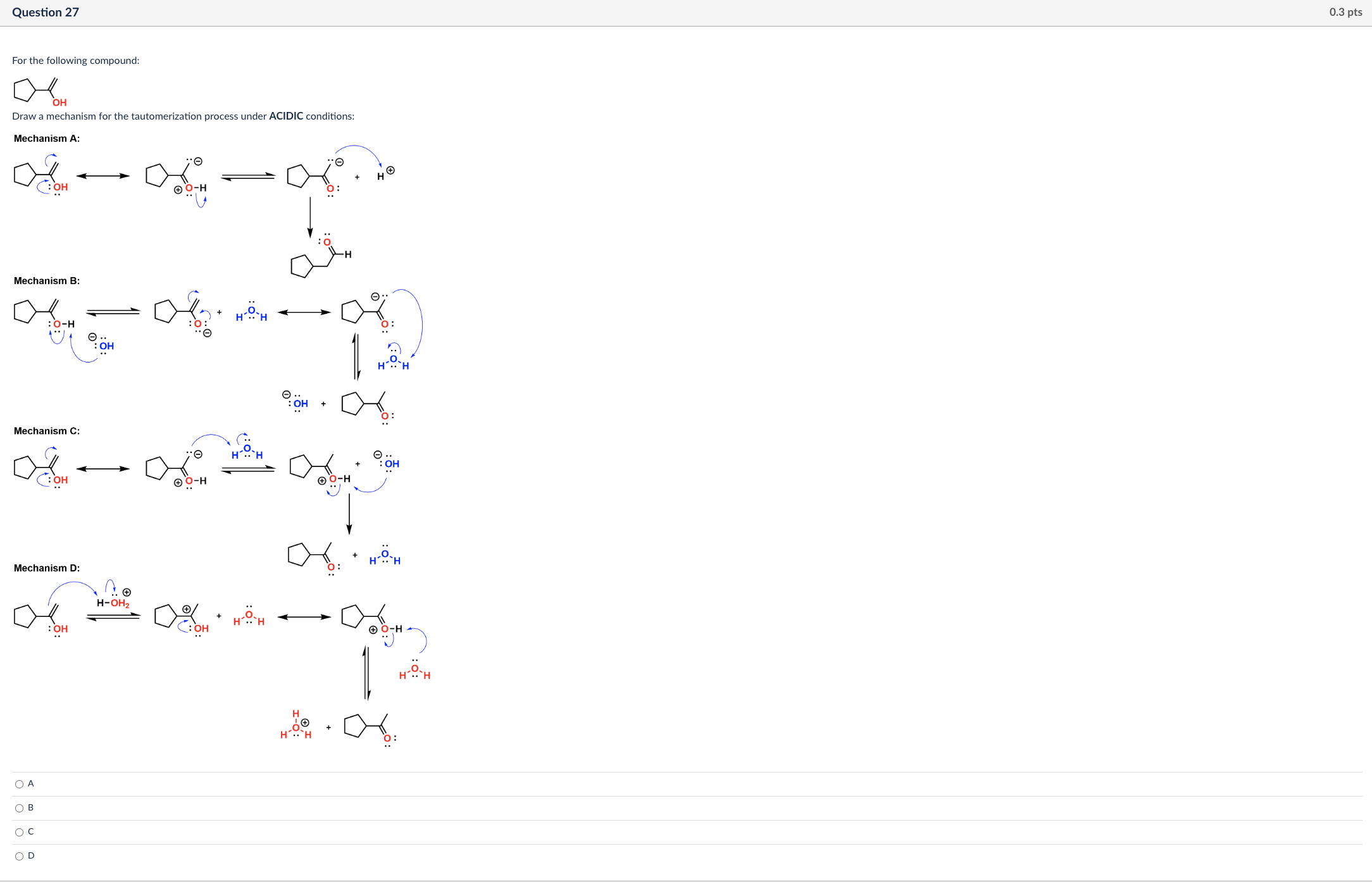 Solved For the following compound: Draw a mechanism for the | Chegg.com