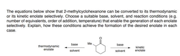 Solved The equations below show that 2-methylcyclohexanone | Chegg.com