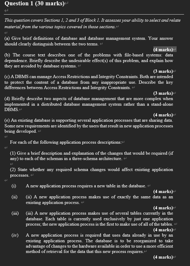 Solved This question covers Sections 1, 2 and 3 of Block 1. | Chegg.com