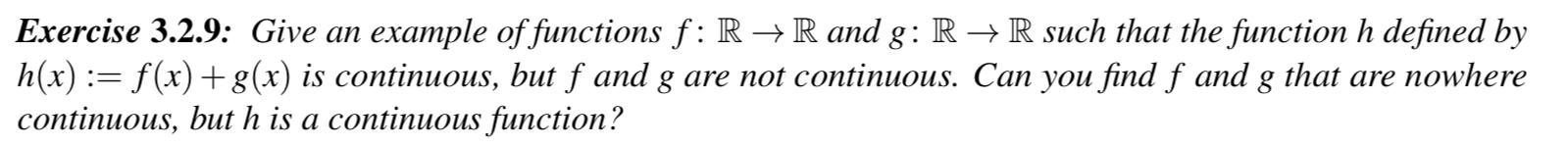 Solved Exercise 3.2.9: Give an example of functions f:R→R | Chegg.com