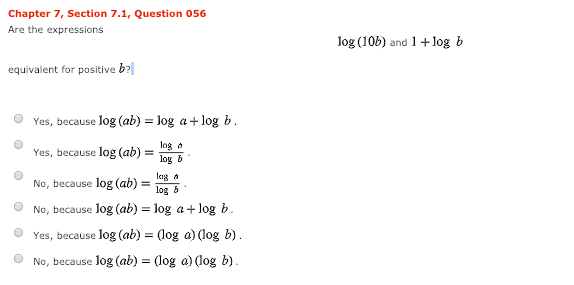 Solved Chapter 7, Section 7.1, Question 056 Are the | Chegg.com