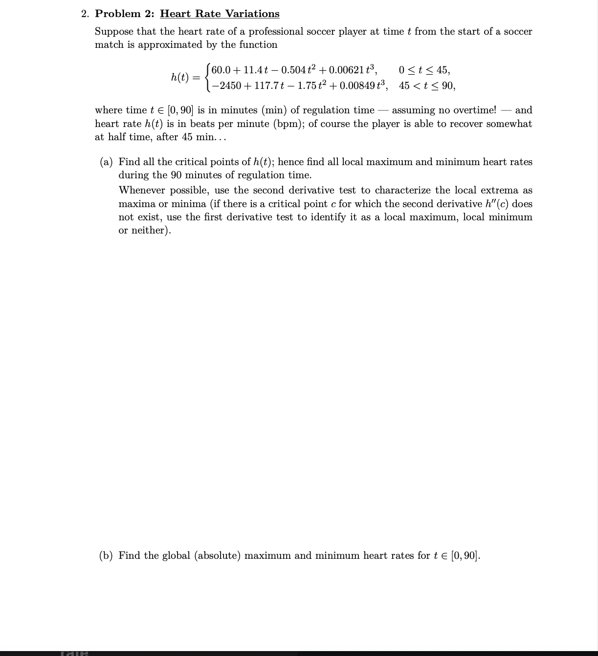 Solved JUST PART B PLEASE:::::: Problem 2: Heart Rate | Chegg.com