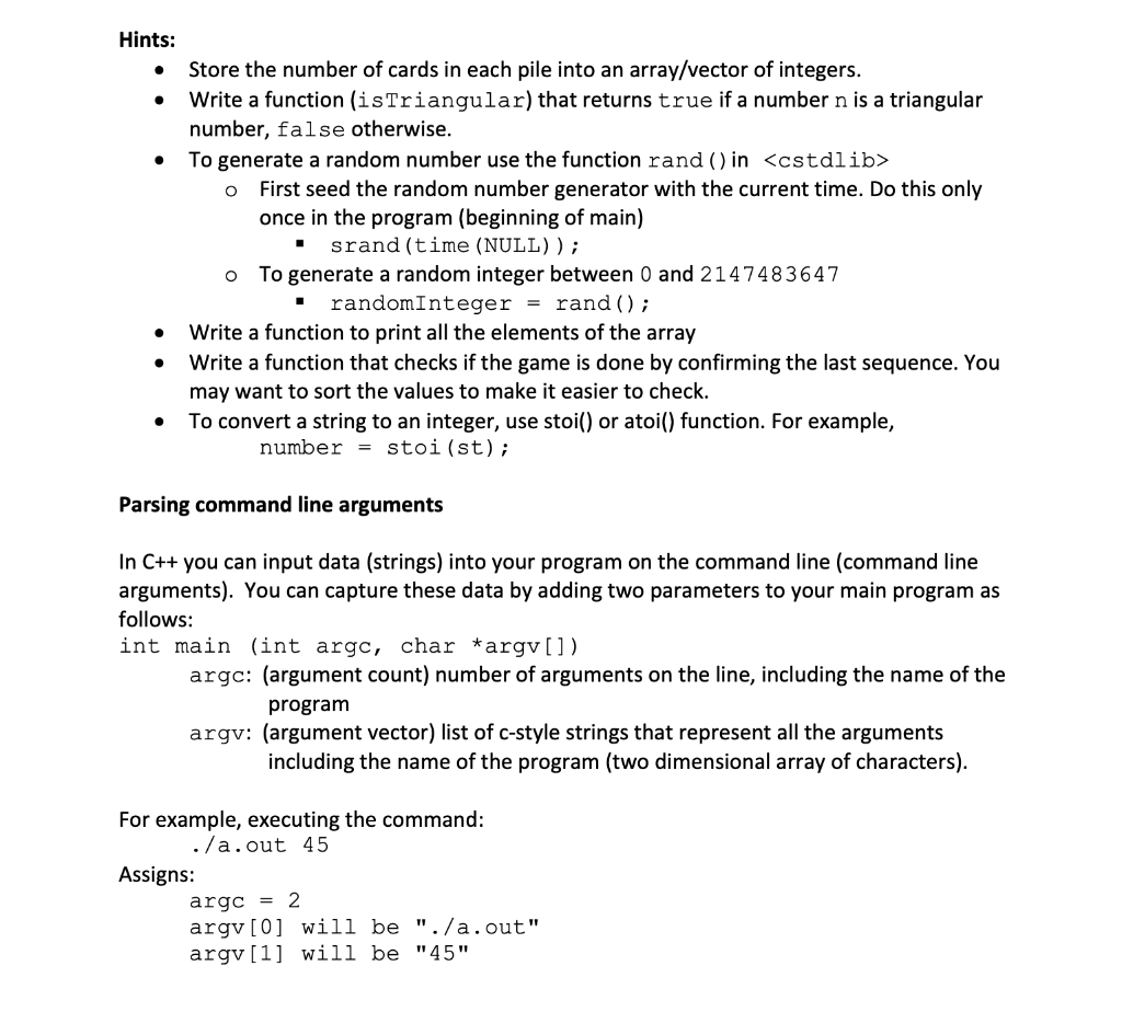 Solved Objectives: Use arrays/vectors, random number | Chegg.com