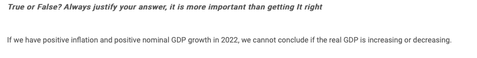 Solved True or False? Always justify your answer, it is more | Chegg.com