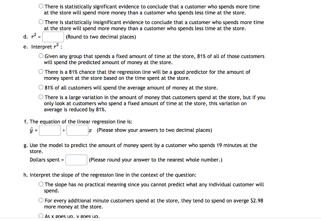 Solved A grocery store manager did a study to look at the | Chegg.com