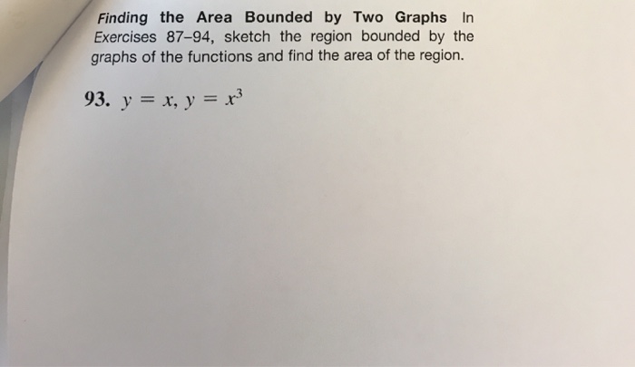 Solved Finding the Area Bounded by Two Graphs In Exercises | Chegg.com