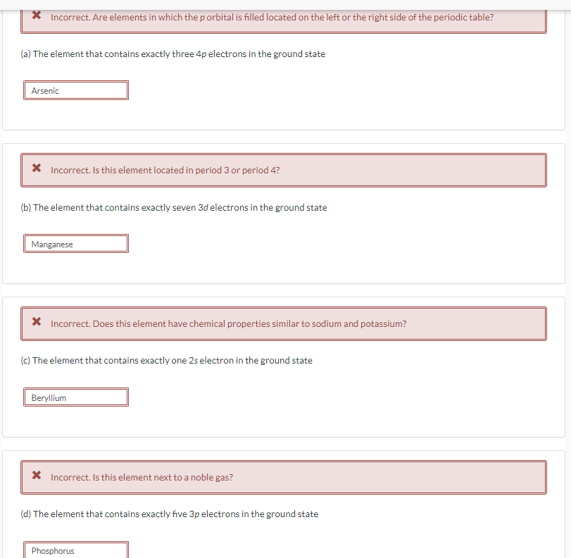 Solved (a) The element that contains exactly three 4p | Chegg.com
