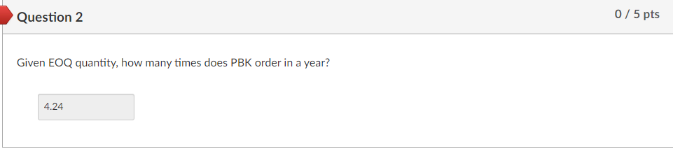 Solved What is the optimal order size in bags?Given EOQ | Chegg.com