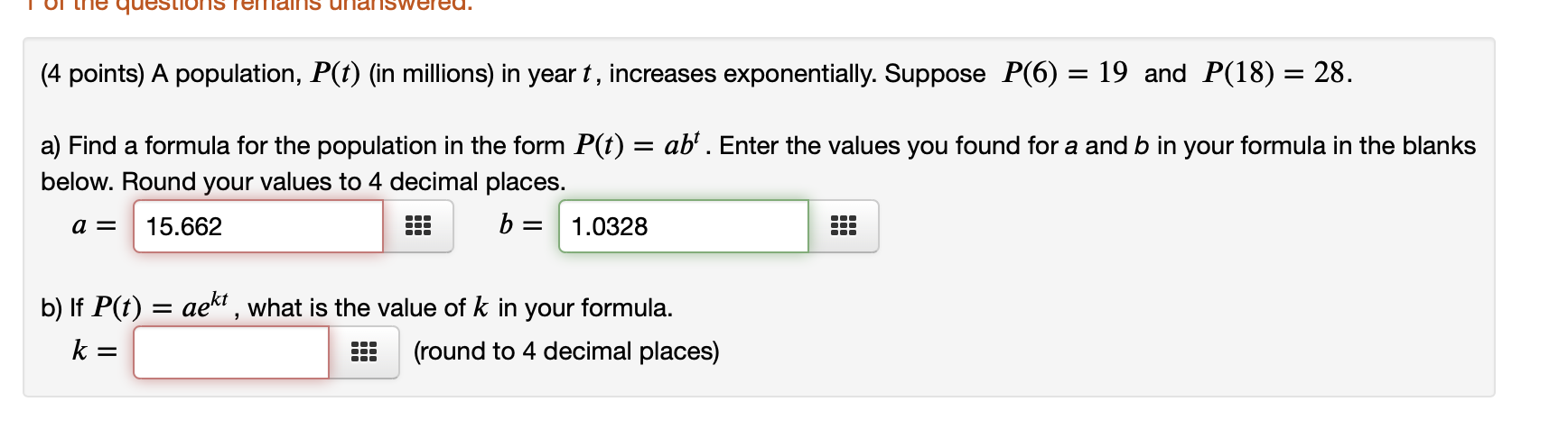 Solved I UI e queSLIUIIS Terall is uial iswereu. (4 points) | Chegg.com