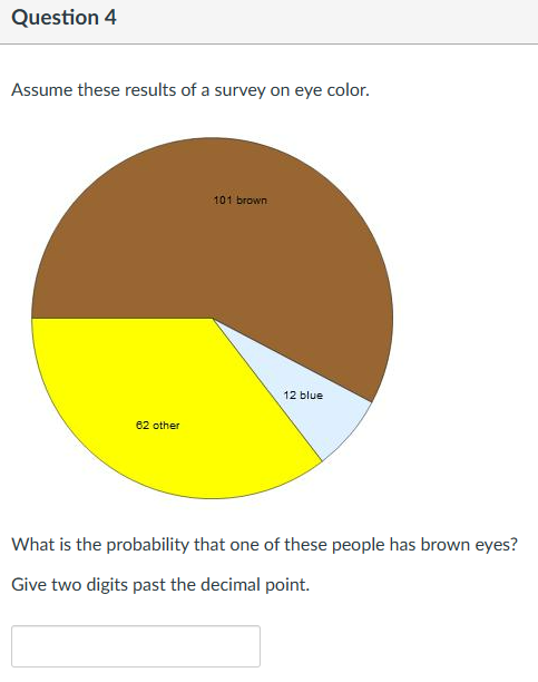 Solved Assume these results of a survey on eye color. What | Chegg.com