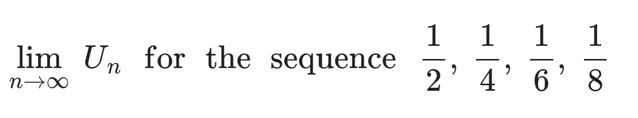 Solved limn→∞Un for the sequence | Chegg.com