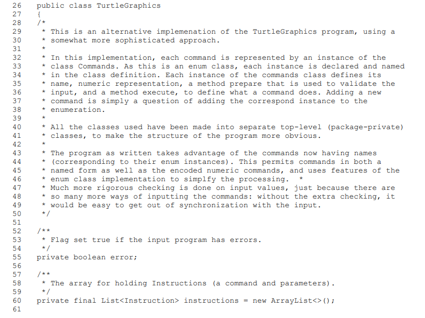 Solved The class Commands (Listing 2A) is an enum class. How | Chegg.com