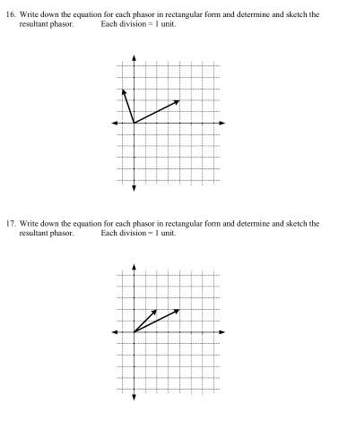 Solved 16. Write down the equation for each phasor in | Chegg.com