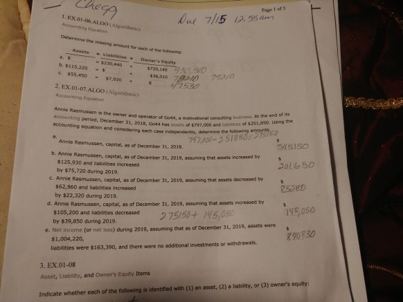 Solved EX.01-06.ALGO Algorithmic) Page 1 ot 5 ounting | Chegg.com