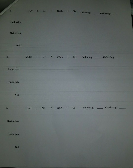 Solved Extra Credit Practice Problems for Redox 1. Assign | Chegg.com
