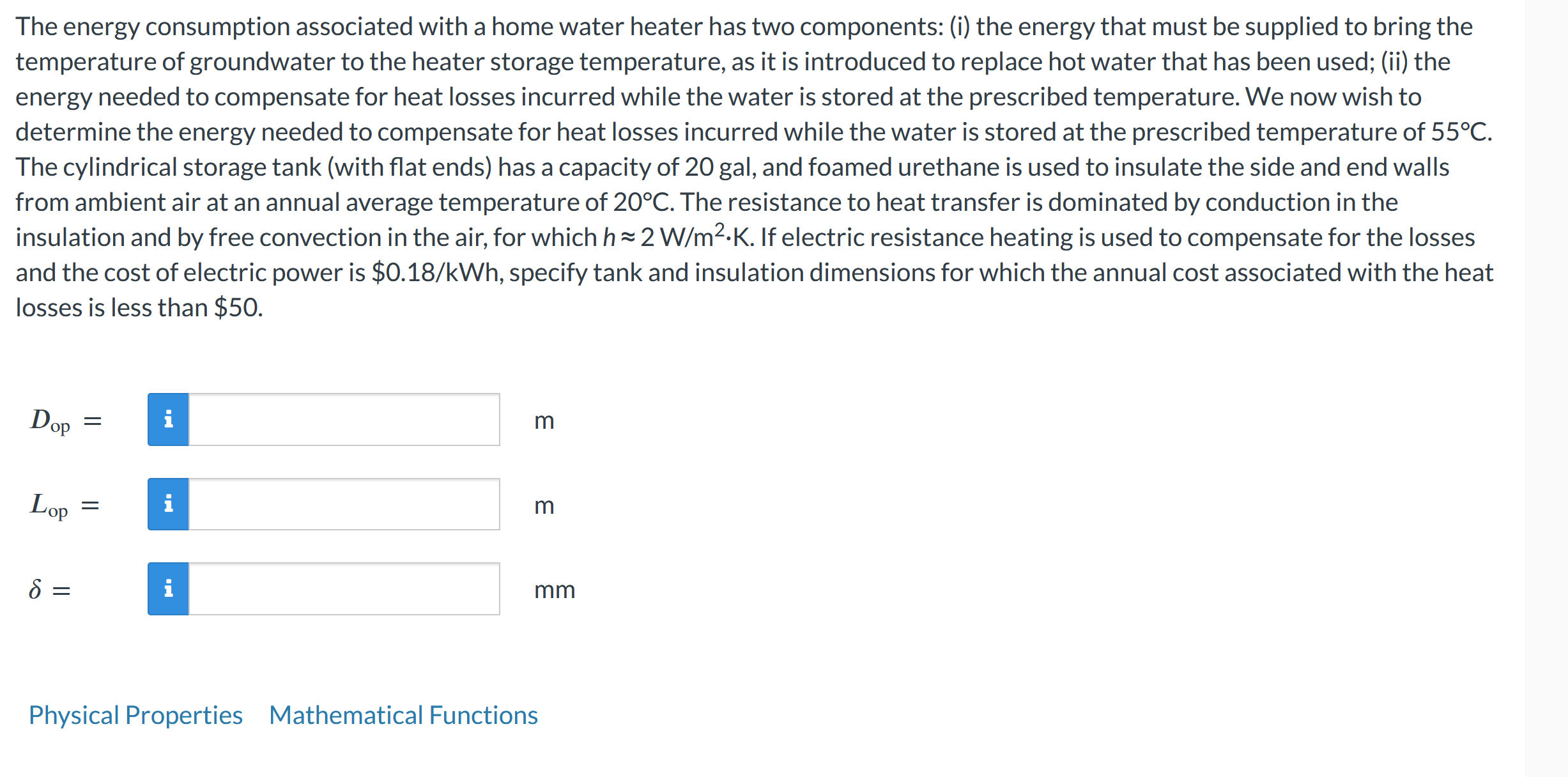 Solved The energy consumption associated with a home water | Chegg.com