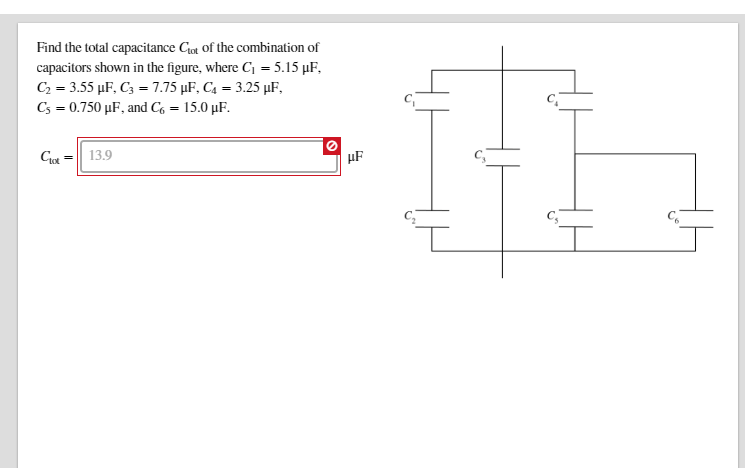 Solved Find the total capacitance Ctot of the combination of | Chegg.com