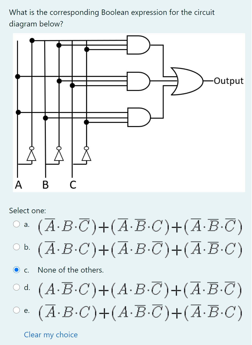 Solved What is the corresponding Boolean expression for the | Chegg.com