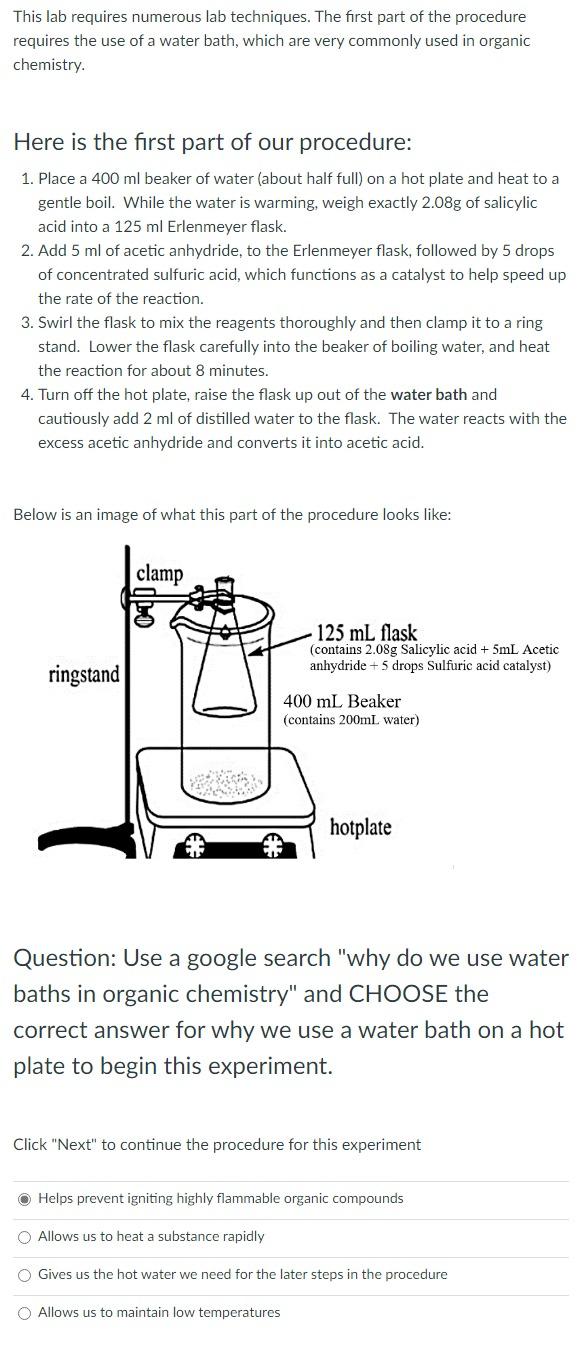Solved This lab requires numerous lab techniques. The first | Chegg.com