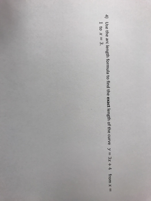 Solved Use the arc length formula to find the exact length | Chegg.com