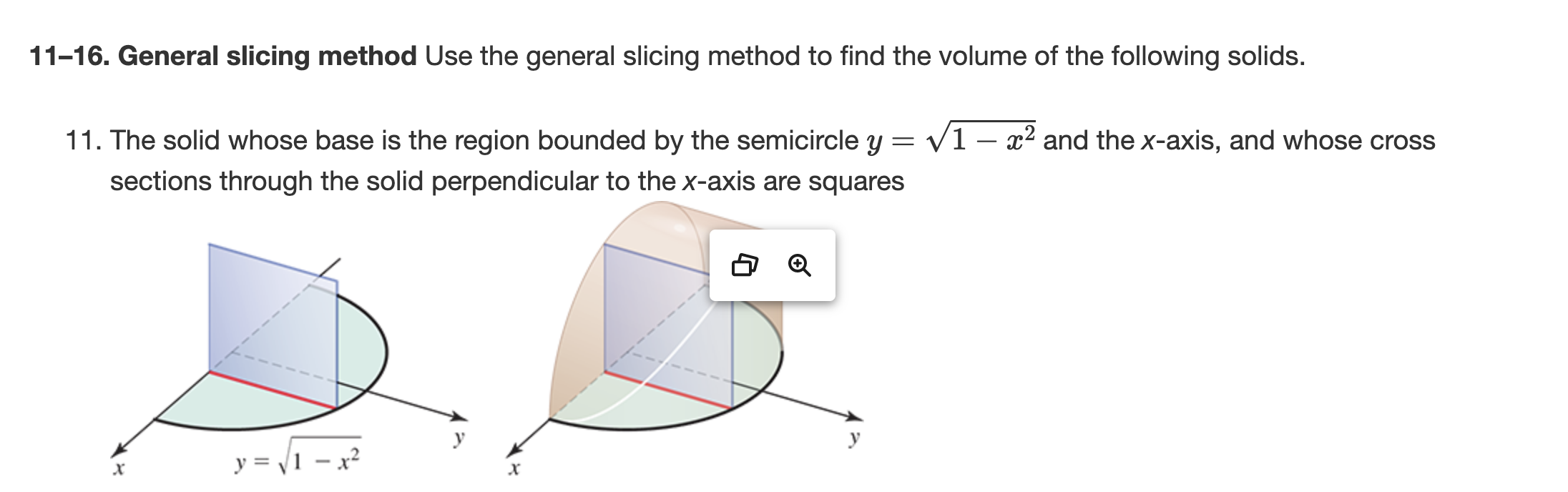Solved 11. The solid whose base is the region bounded by the | Chegg.com