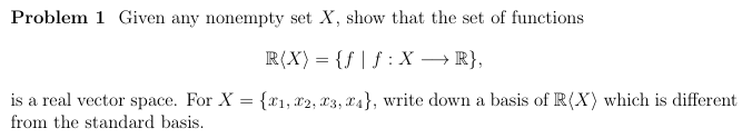 Solved Problem 1 Given any nonempty set X, show that the set | Chegg.com