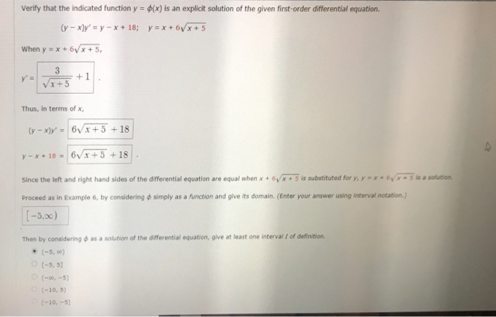 Solved Verify That The Indicated Function Y φ X Is An