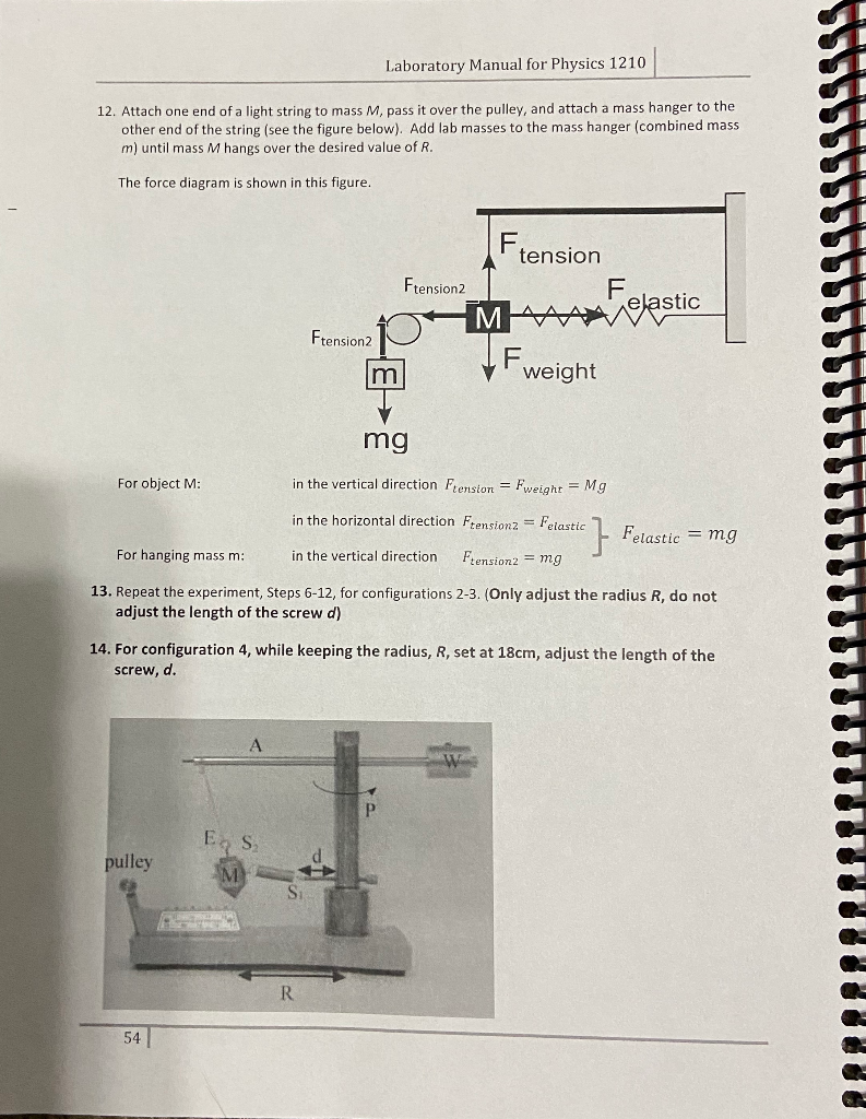 Laboratory Manual for Physics 1210 EXPERIMENTAL | Chegg.com