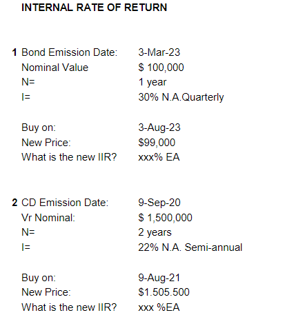 Solved INTERNAL RATE OF RETURN\begin{tabular}{ll} 3 T-Bill | Chegg.com