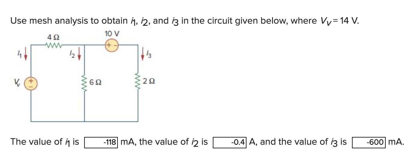 Solved Use mesh analysis to obtain i1,i2, and i3 in the | Chegg.com