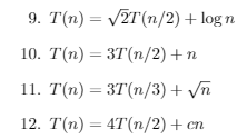 Solved For each of the following recurrences, give an | Chegg.com