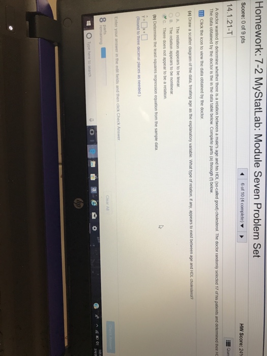 Solved Homework 7 2 Mystatlab Module Seven Problem Set
