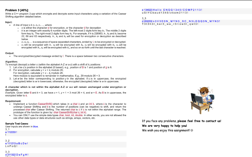 Solved Problem 3[40%] : e 134023 Hello ENGG 1340/ COMP2113! | Chegg.com