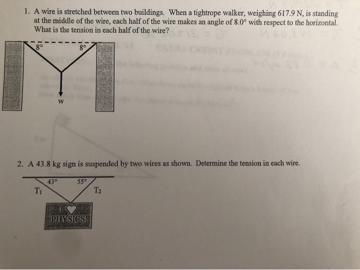 Solved 1. A wire is stretched between two at the middle of | Chegg.com Solved 1. A wire is stretched between two at the middle of | Chegg.com