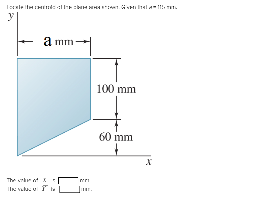 Solved Locate the centroid of the plane area shown. Given | Chegg.com