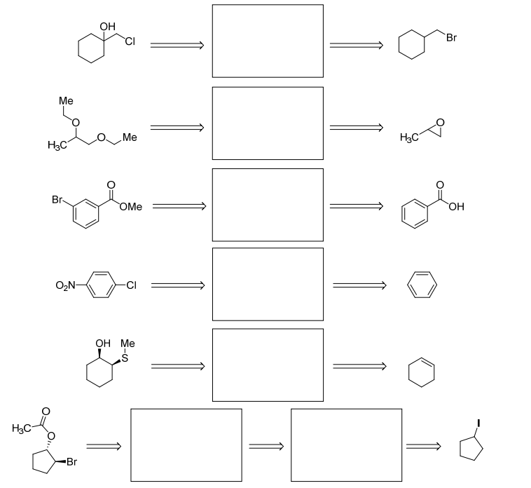 Solved Complete these retrosyntheses by providing the | Chegg.com