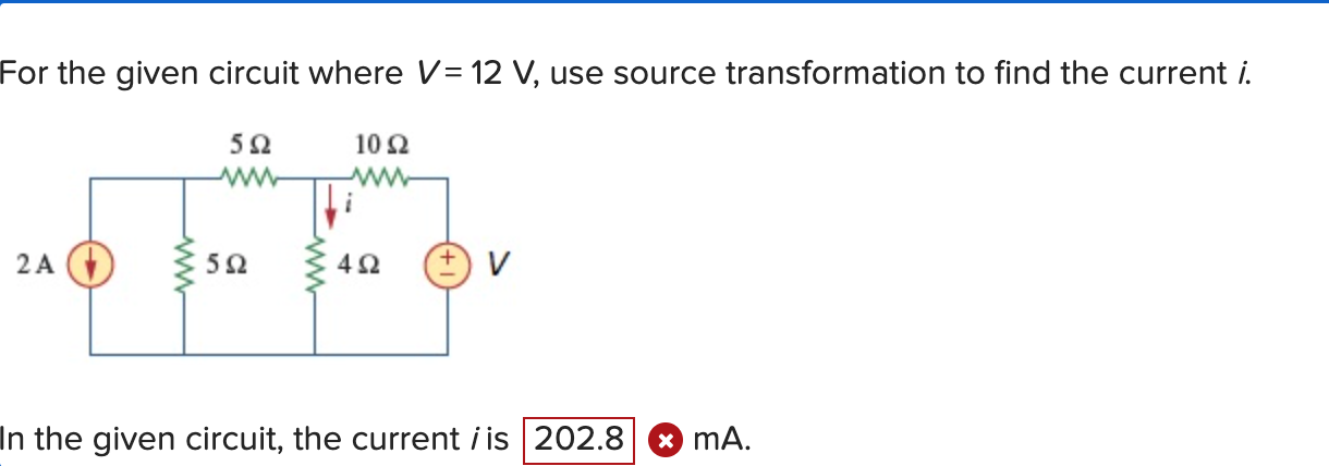 Solved For the given circuit where V=12 V, use source | Chegg.com Solved For the given circuit where V=12 V, use source | Chegg.com