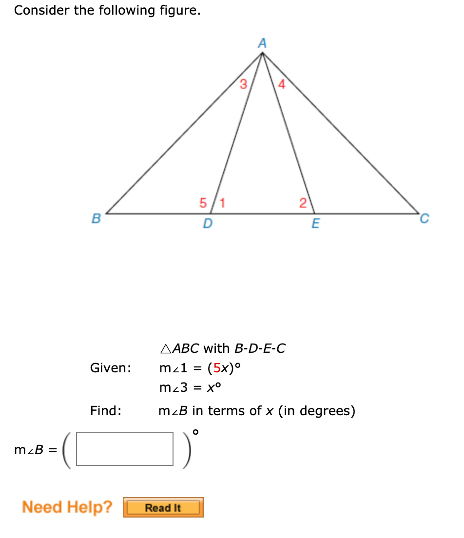 Solved Consider the following figure. A 4 5 2 B E Given: | Chegg.com