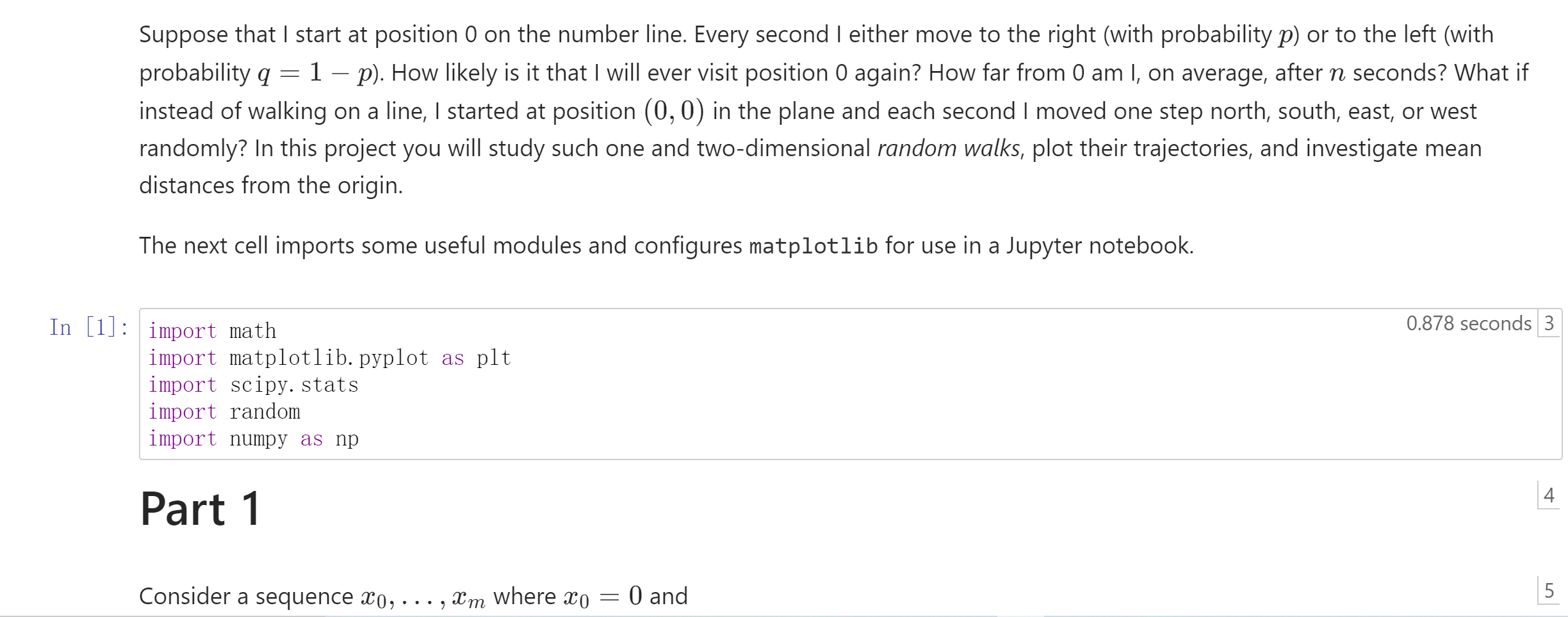Solved - Suppose that I start at position 0 on the number | Chegg.com