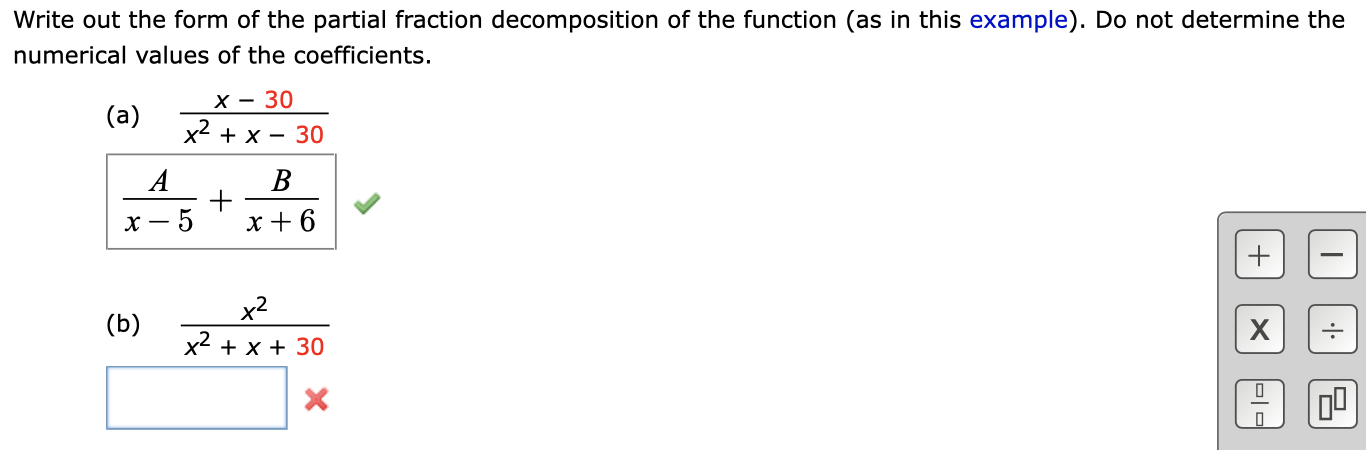 Solved Write out the form of the partial fraction | Chegg.com